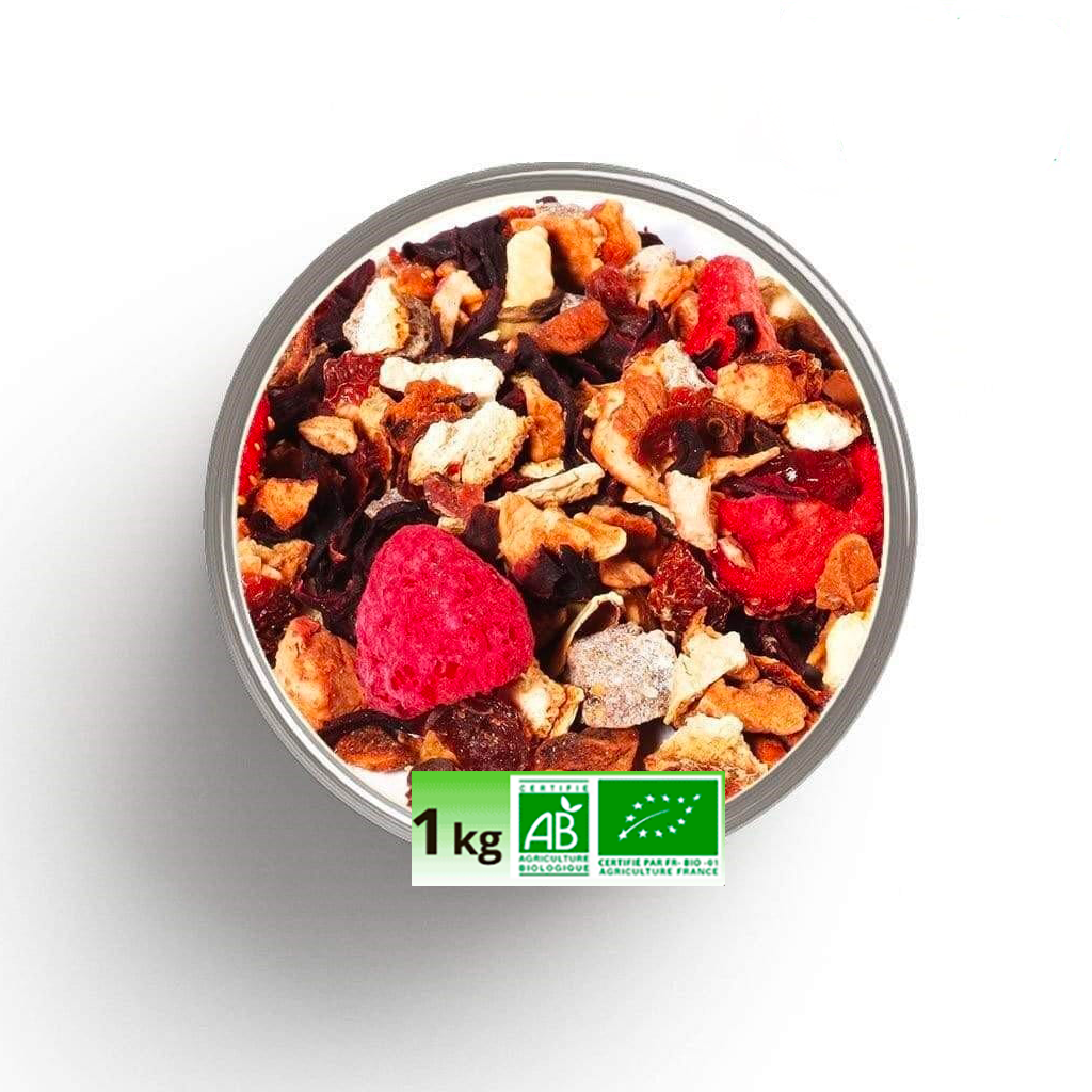Infusion fruitée élixir d'amour (fraise - framboise) en vrac – Thés ...