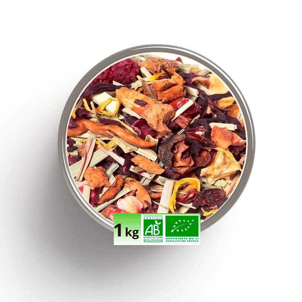 Infusion fruitée symphonie sauvage (Framboise glacée) en vrac – Thés ...